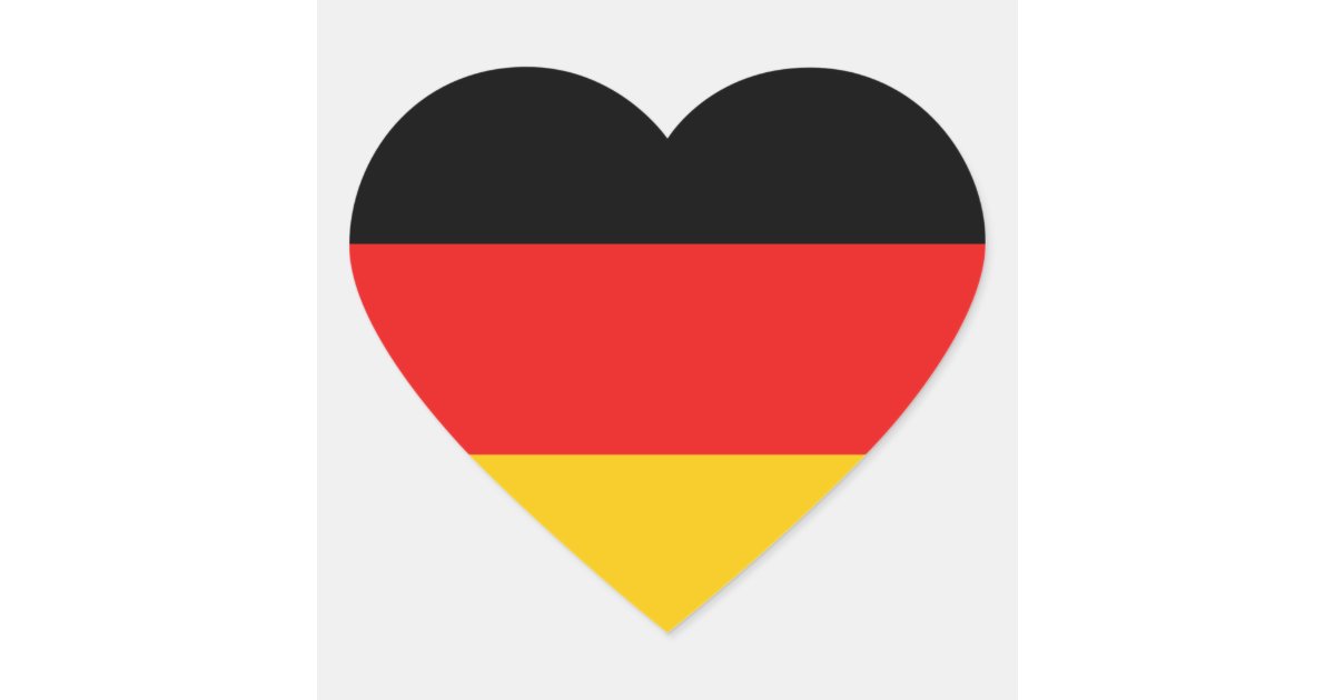 Germany Flag Heart Sticker | Zazzle