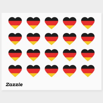 Germany Flag Heart Sticker | Zazzle