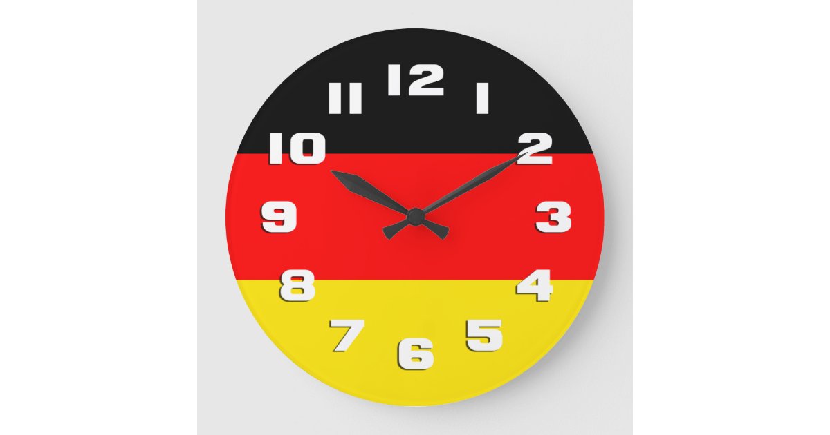 Germany Flag Large Clock | Zazzle