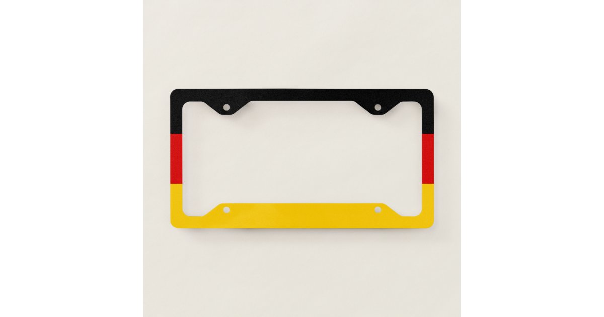 Germany Flag License Plate Frame | Zazzle