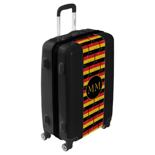 GERMANY Flag Map | Monogram | German Deutschland Luggage | Zazzle