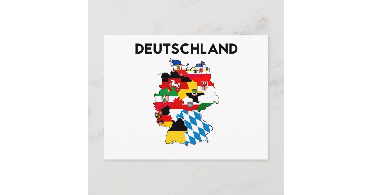germany flag map postcard | Zazzle