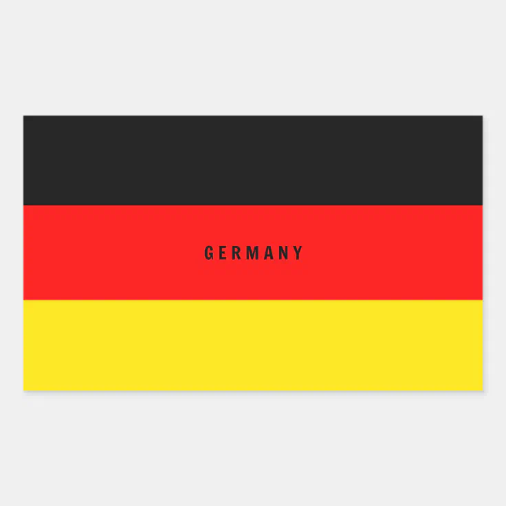 Germany - Flag of Germany Rectangular Sticker | Zazzle