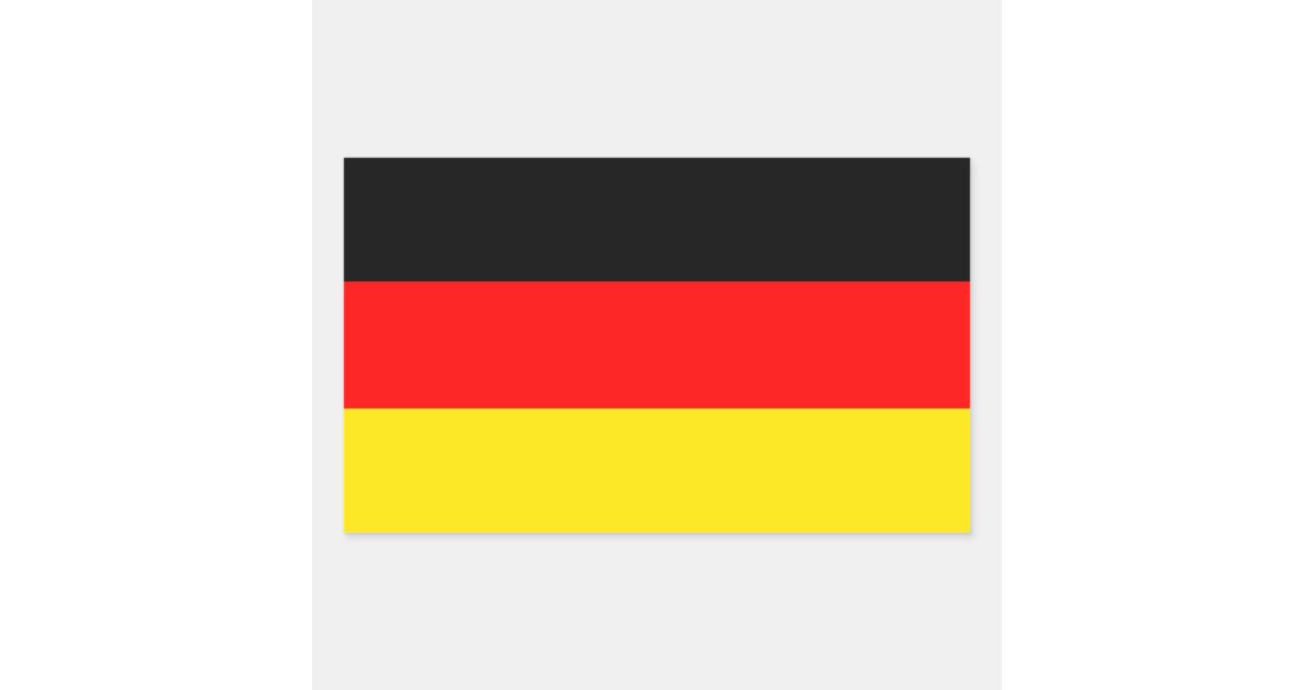 Germany: Flag of Germany Rectangular Sticker | Zazzle
