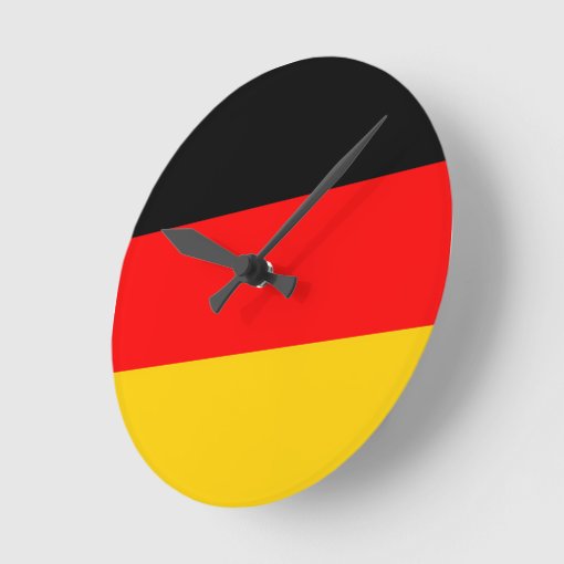 Germany Flag Round Clock | Zazzle