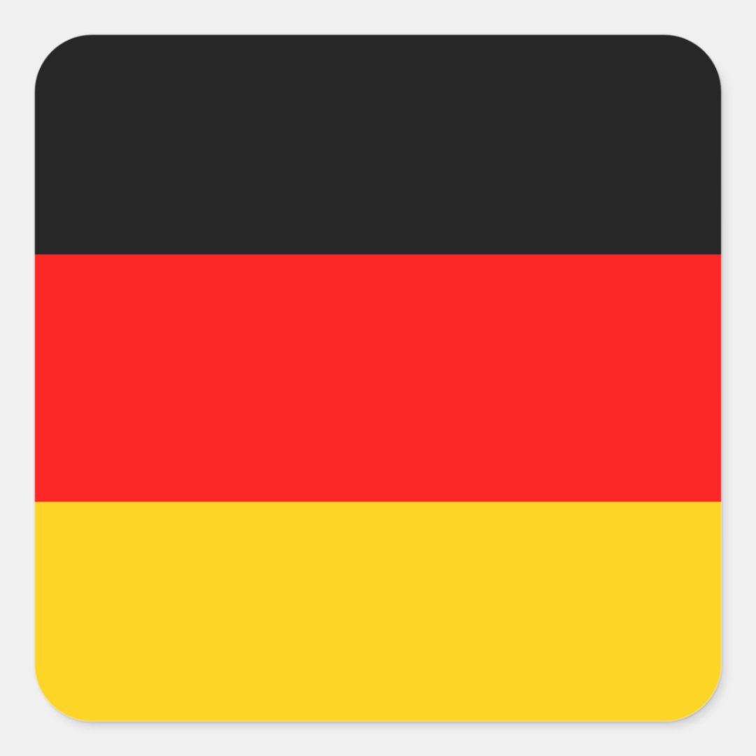 Germany Flag Square Sticker | Zazzle