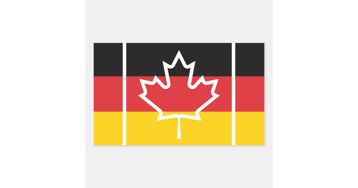 Germany German Canada Canadian Flag Rectangular Sticker | Zazzle