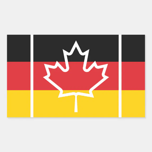 Germany German Canada Canadian Flag Rectangular Sticker | Zazzle