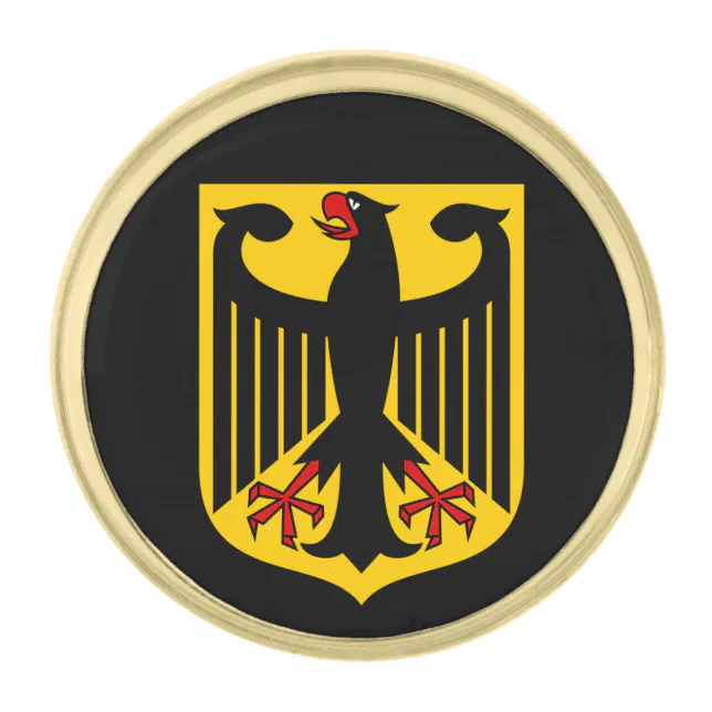 Germany & German Coat of Arms, Flag / business Gold Finish Lapel Pin ...