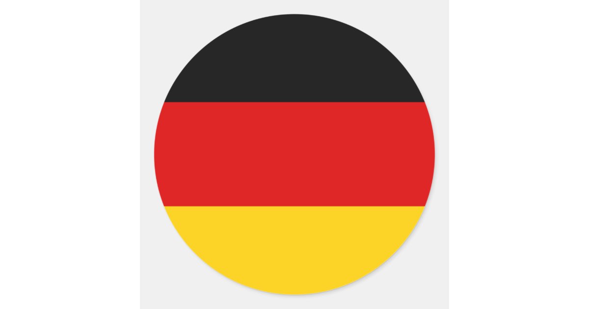 Germany (German) Flag Classic Round Sticker | Zazzle