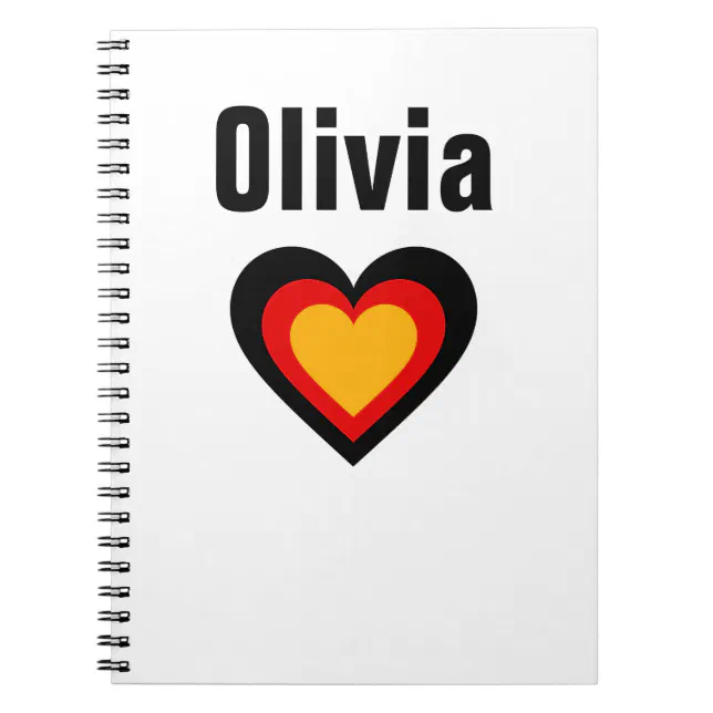 Germany/German flag-inspired Personnalised Notebook | Zazzle