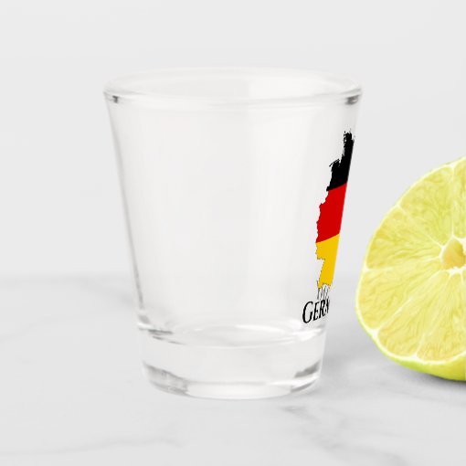 Germany German Flag Map Shot Glass | Zazzle