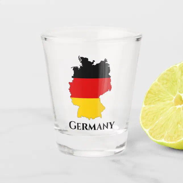 Germany German Flag Map Shot Glass | Zazzle