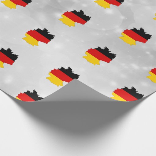 Germany German Flag Map Wrapping Paper | Zazzle