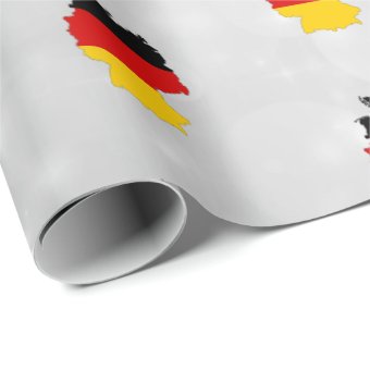 Germany German Flag Map Wrapping Paper | Zazzle