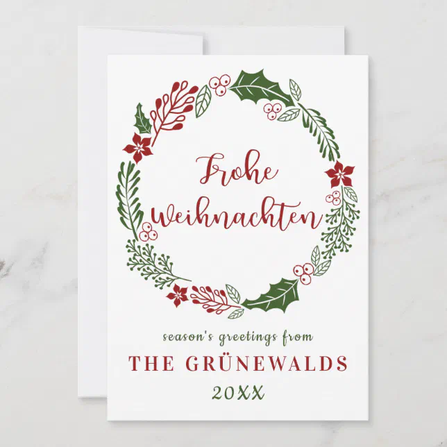 Germany German Merry Christmas, Custom Holiday Card | Zazzle