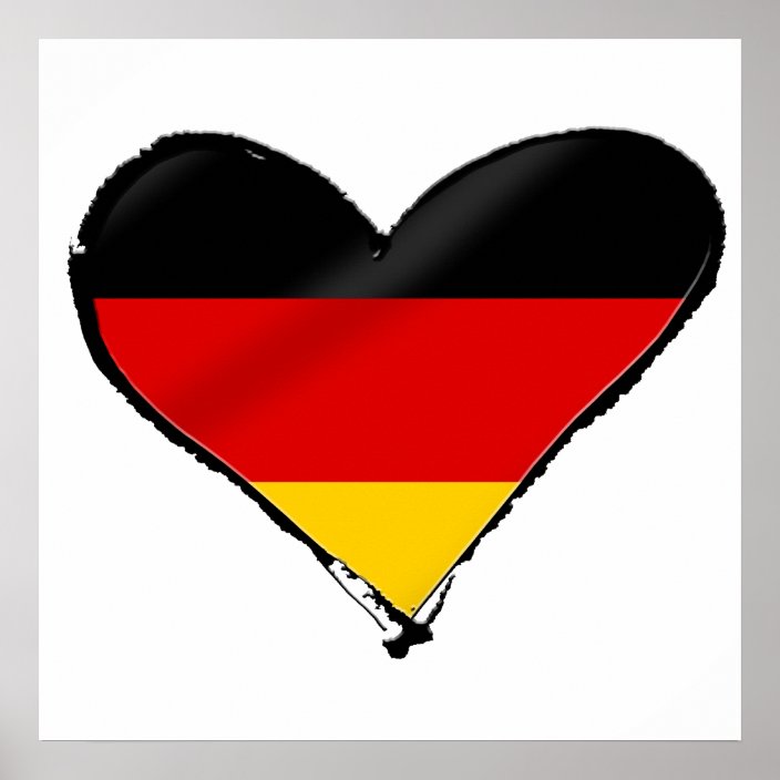 Germany love heart - My big German heart Poster | Zazzle.com