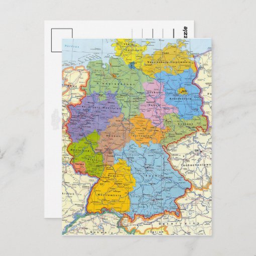 Germany map card 3 | Zazzle