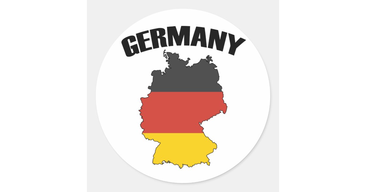 Germany Map - German Flag - Deutschland Travel Classic Round Sticker ...