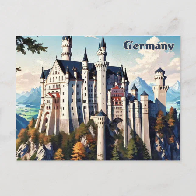 Germany Neuschwanstein Castle Postcard Vintage | Zazzle