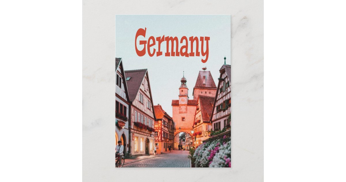 Germany Row Houses Postcard | Zazzle