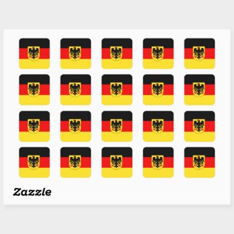 GERMANY SQUARE STICKER | Zazzle
