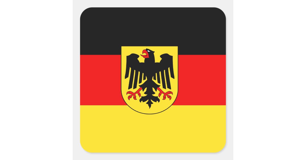 GERMANY SQUARE STICKER | Zazzle