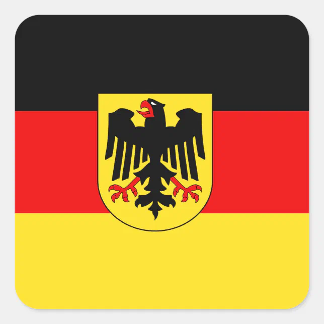 GERMANY SQUARE STICKER | Zazzle