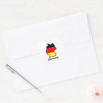 GERMANY SQUARE STICKER | Zazzle