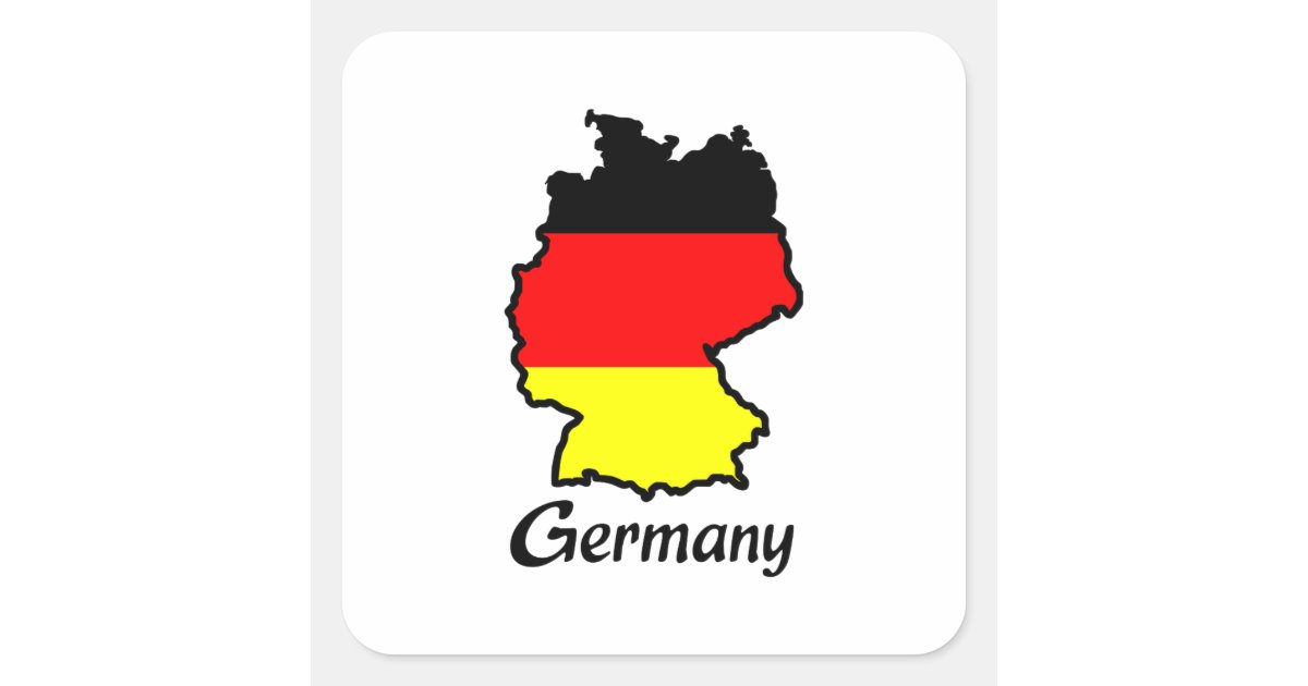 GERMANY SQUARE STICKER | Zazzle