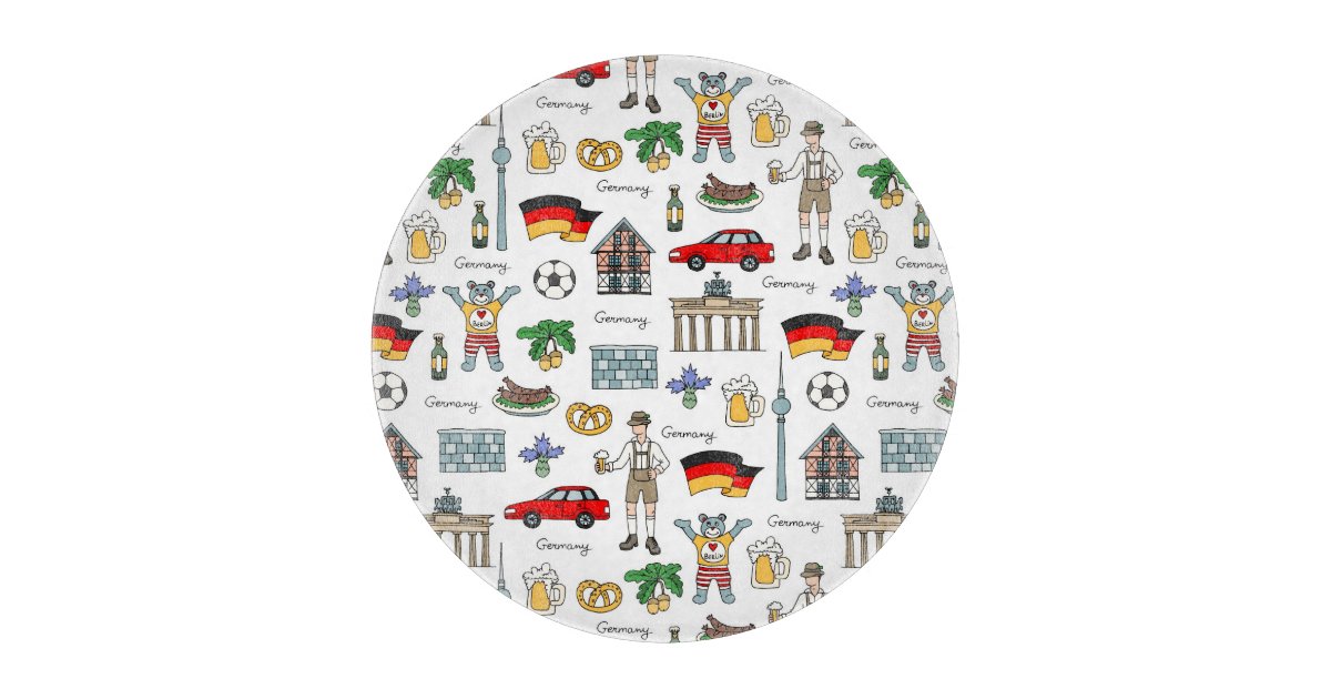 Germany | Symbols Pattern Cutting Board | Zazzle