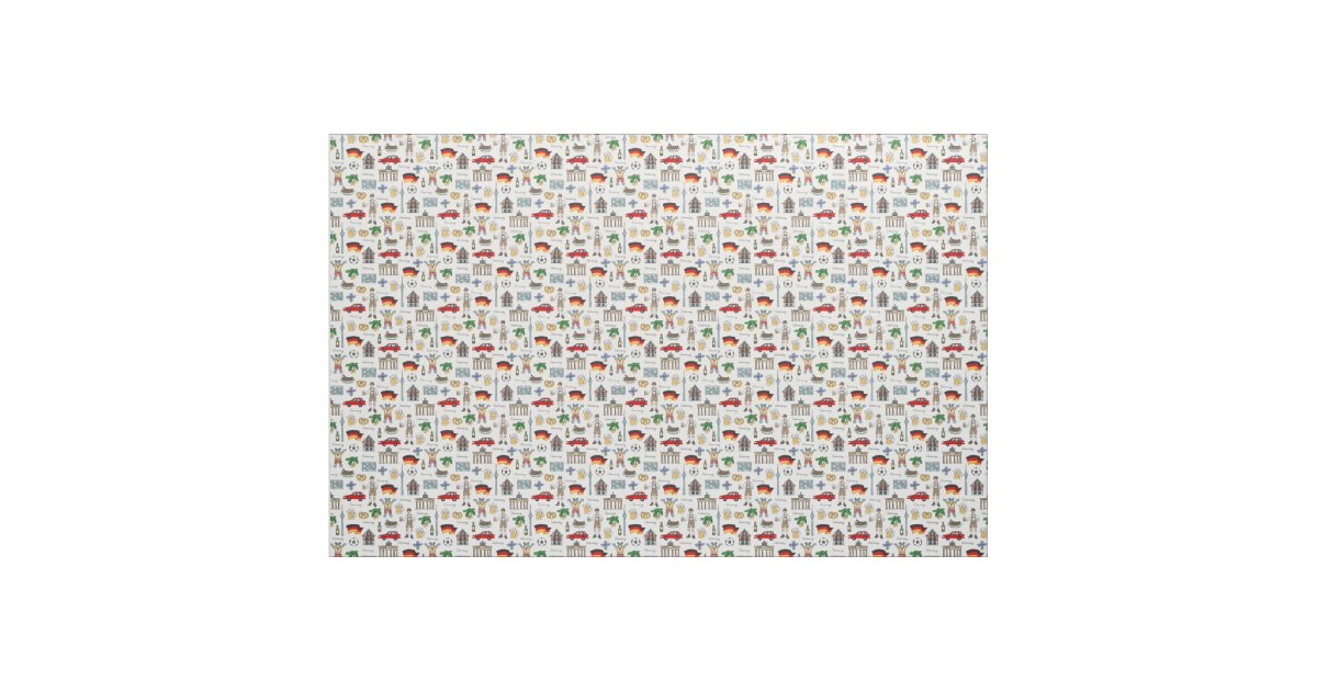 Germany | Symbols Pattern Fabric | Zazzle