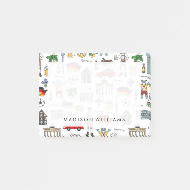 Germany | Symbols Pattern Post-it Notes | Zazzle