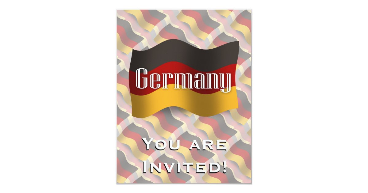 Germany Waving Flag Invitation | Zazzle.com