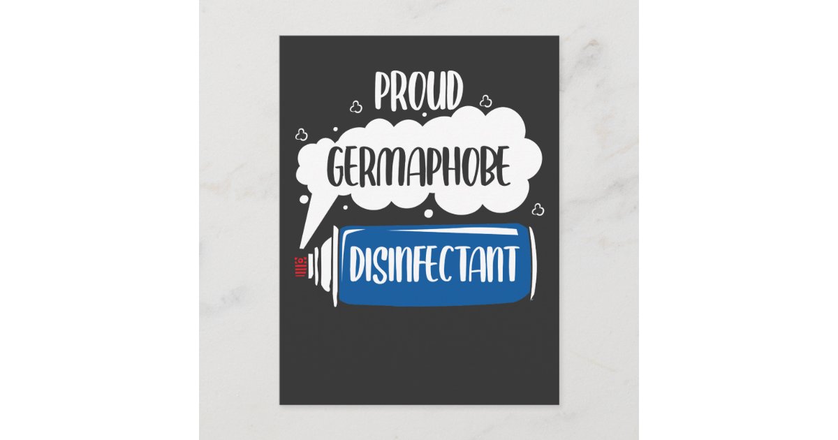 Germaphobe Caretaker Janitor Bacteria Cleaning Postcard | Zazzle
