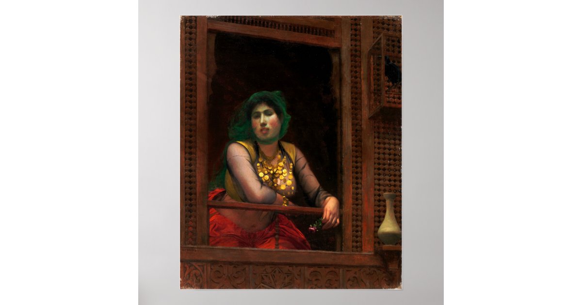 Gérôme - Woman At A Balcony Poster | Zazzle