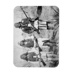Geronimo and three of his Apache warriors, 1886 (b Magnet | Zazzle