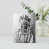 Geronimo in headdress 1907 postcard | Zazzle