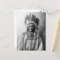 Geronimo in headdress 1907 postcard | Zazzle