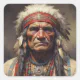Geronimo Indian Chief Warrior Portrait Square Sticker | Zazzle