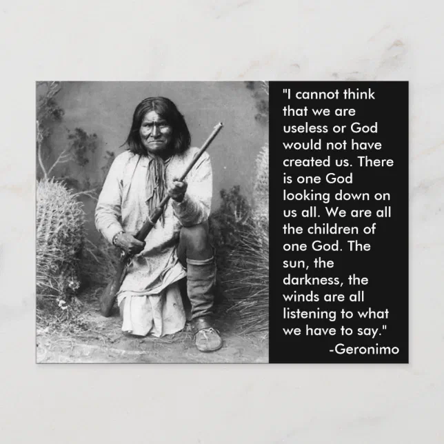 Geronimo Postcard | Zazzle