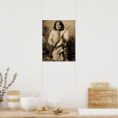 Geronimo with Rifle 1886 Vintage Indian Poster | Zazzle