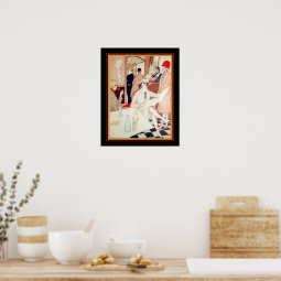 Gerta Wegener Art Deco Watercolor on Paper 16 x 20 Poster | Zazzle