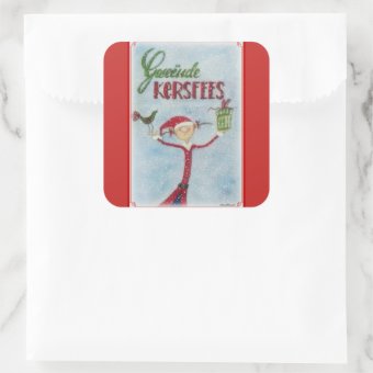 Geseende Kersfees Square Sticker | Zazzle