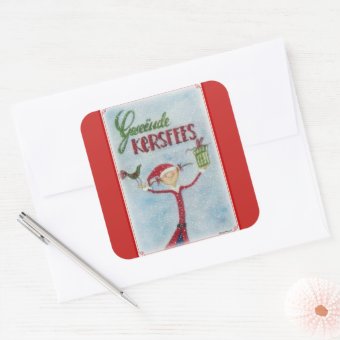 Geseende Kersfees Square Sticker | Zazzle