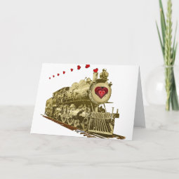 Get aboard the love train Valentines Card | Zazzle
