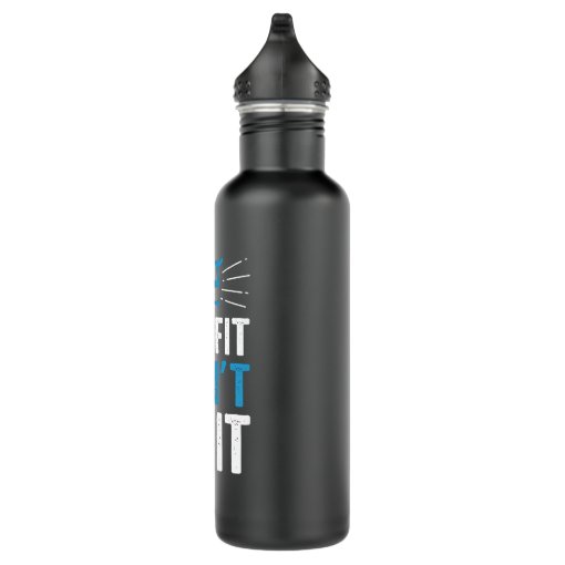 Get Fit Dont Quit Fitness Gym Motivational Blue Stainless Steel