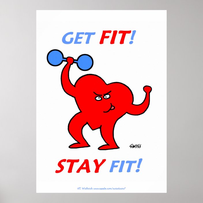Get Fit / Stay Fit X-Large Poster For Fitness Gym | Zazzle.com