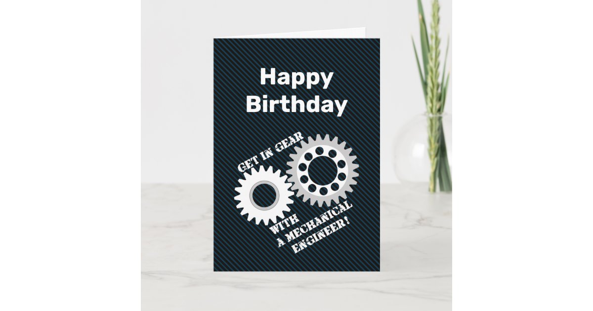 Get In Gear Birthday Card | Zazzle