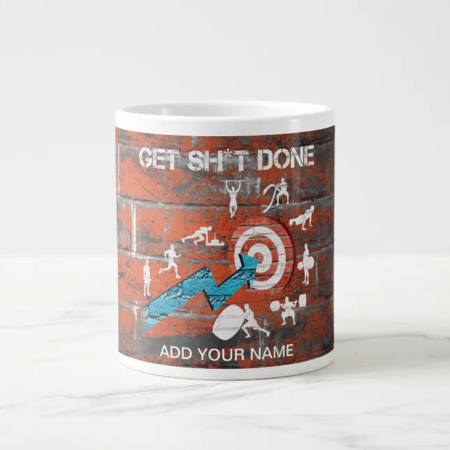 Get it Done Motivational Fitness Workout Giant Coffee Mug | Zazzle